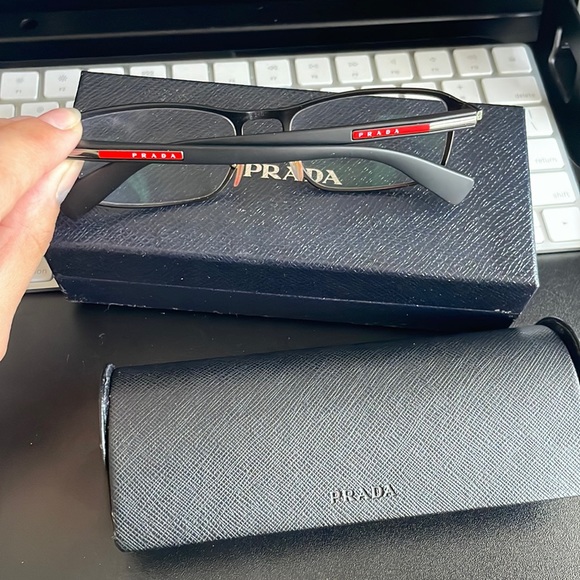 Prada | Accessories | Prada Vps 55d Black Eyeglass Frame | Poshmark